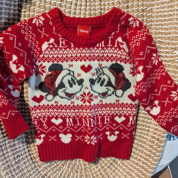 Disney | Shirts & Tops | Disney Vibrant Red Knit Sweater | Poshmark